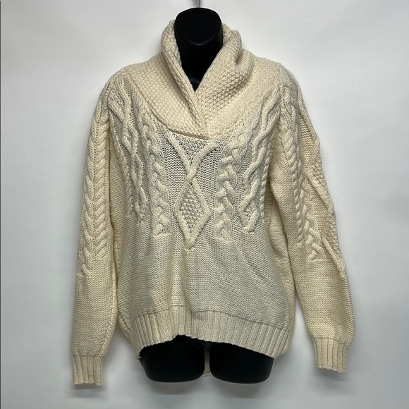 Inis Crafts | Sweaters | Cream Cable Knit Sweater Large Inis Crafts 0 ...